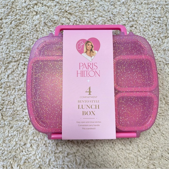 Paris Hilton | Kitchen | Paris Hilton Pink Glitter 4 Compartment Bento ...